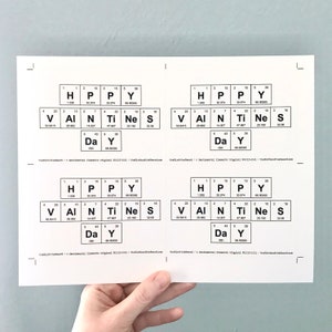 Mini School Valentines, Print at Home Classroom Cards, Happy Valentines ...