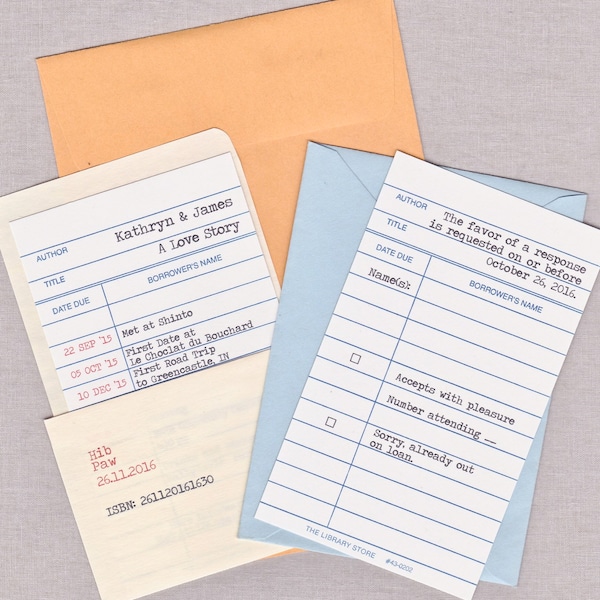 Custom Library Card With Envelope - Etsy
