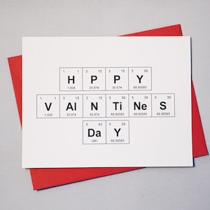 Valentine's Day Chemistry Card / Periodic Table of the Elements "hppy ...