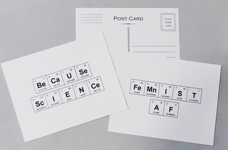 Print at Home / Science Activism Postcards Periodic Table of | Etsy