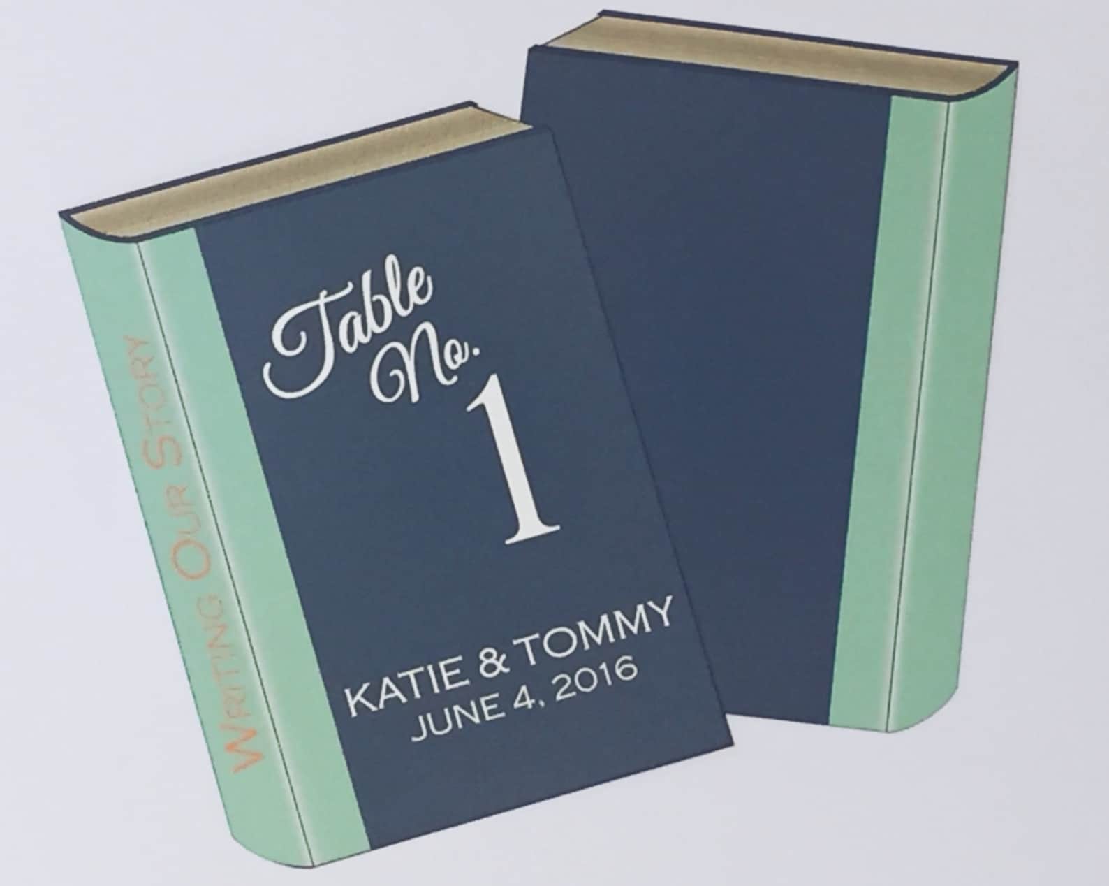Library Book Table Number Cards for Storybook Wedding set of | Etsy