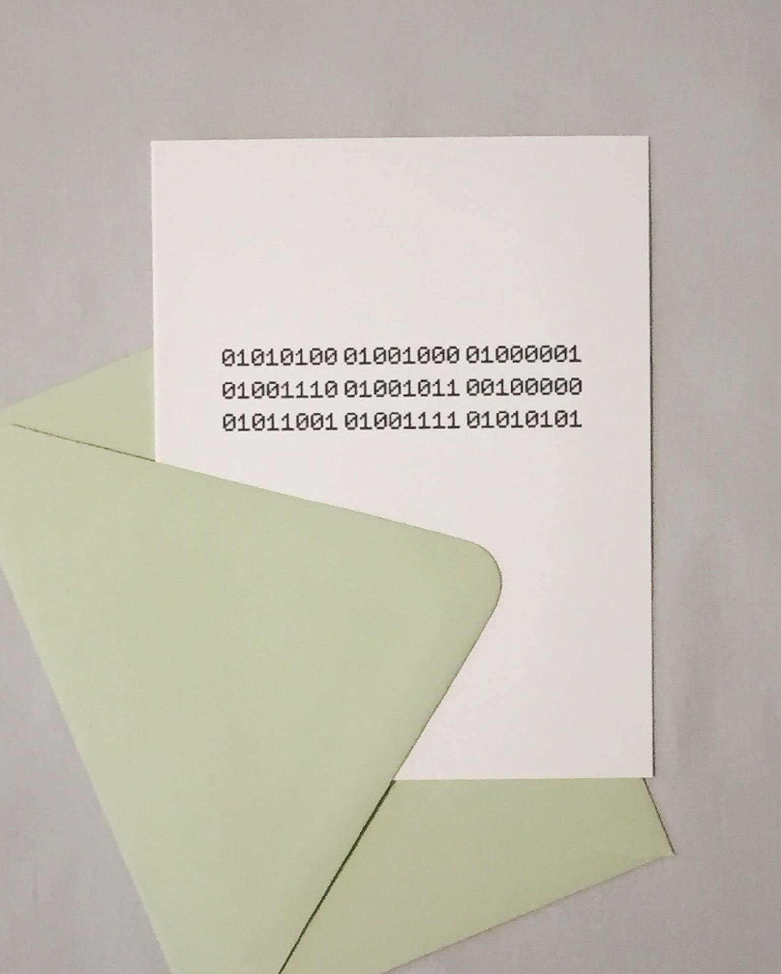 Binary Code Thank You Card / Thank You Card for Computer - Etsy