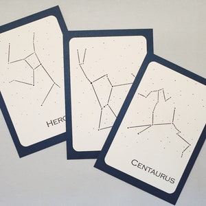 Constellation Table Number Cards for Astronomy / Science Wedding (set ...