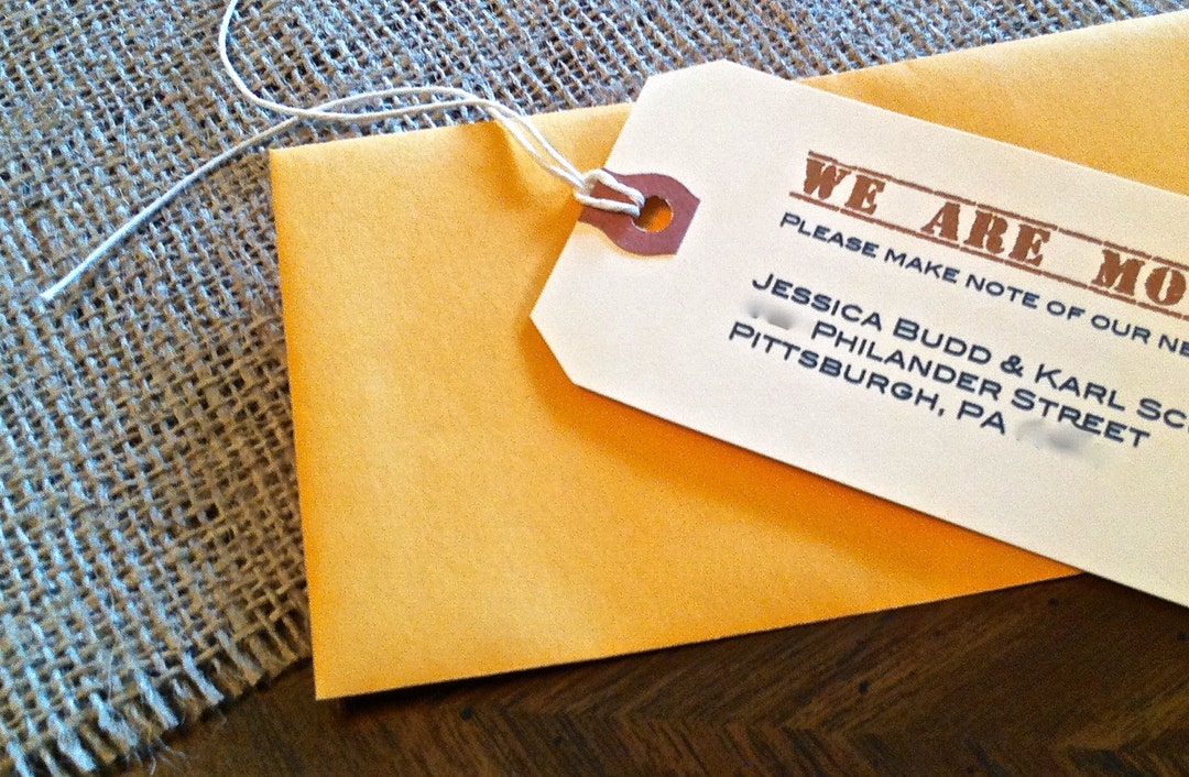 Shipping Tag Moving Announcements (set of 25) - Etsy