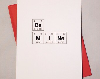 Valentine's Day Chemistry Card / Periodic Table of the | Etsy
