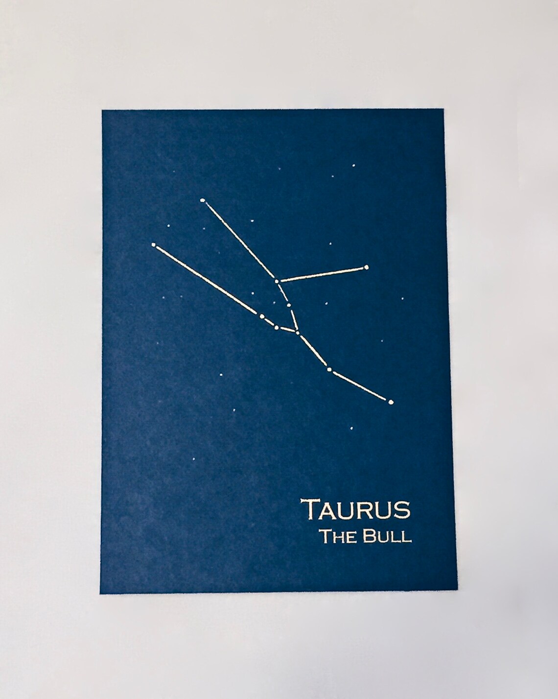 Taurus Constellation Zodiac Art Print / Gold Foil Wall Art / | Etsy