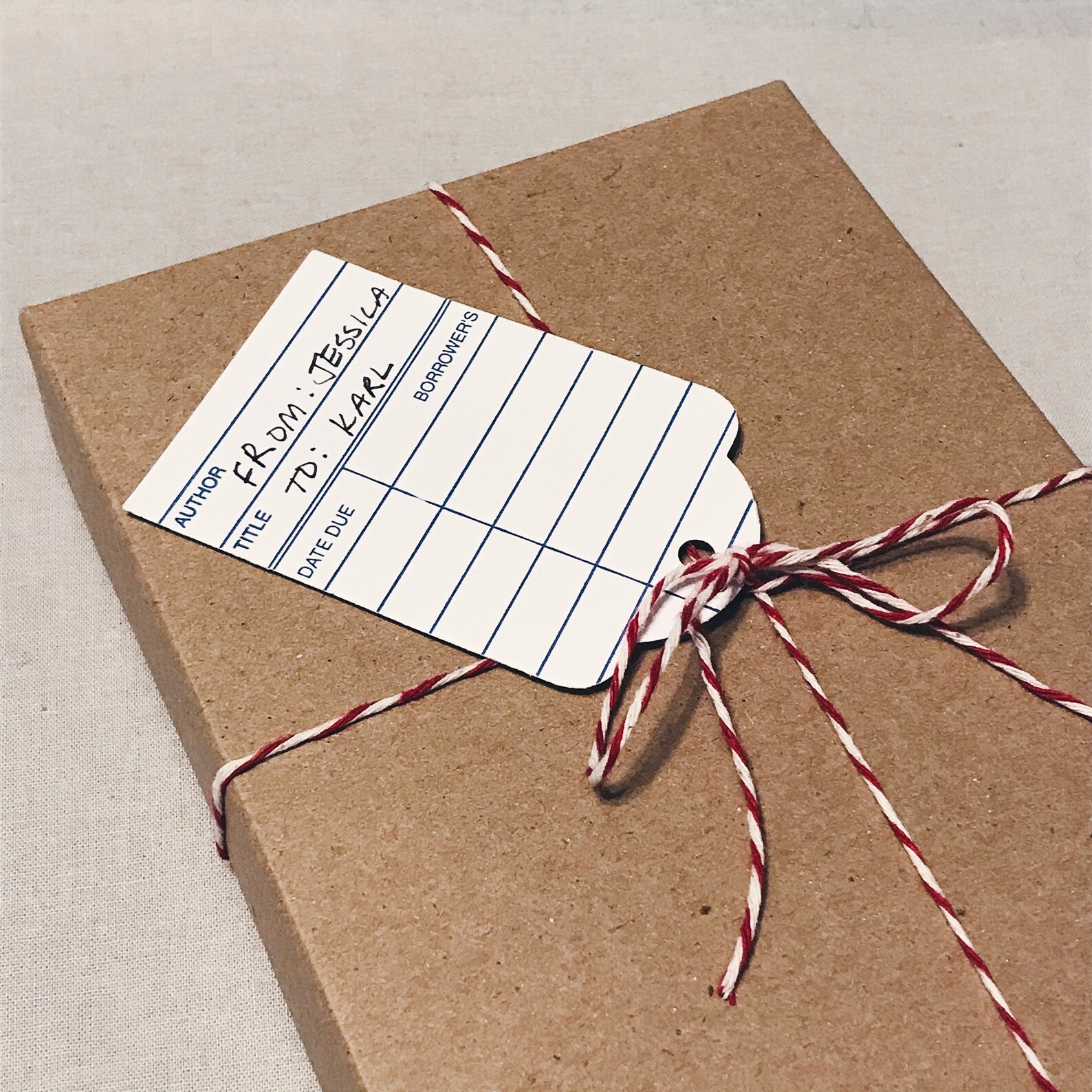 Library Date Due Card Gift Tags Literary Gift Wrap Bookish - Etsy