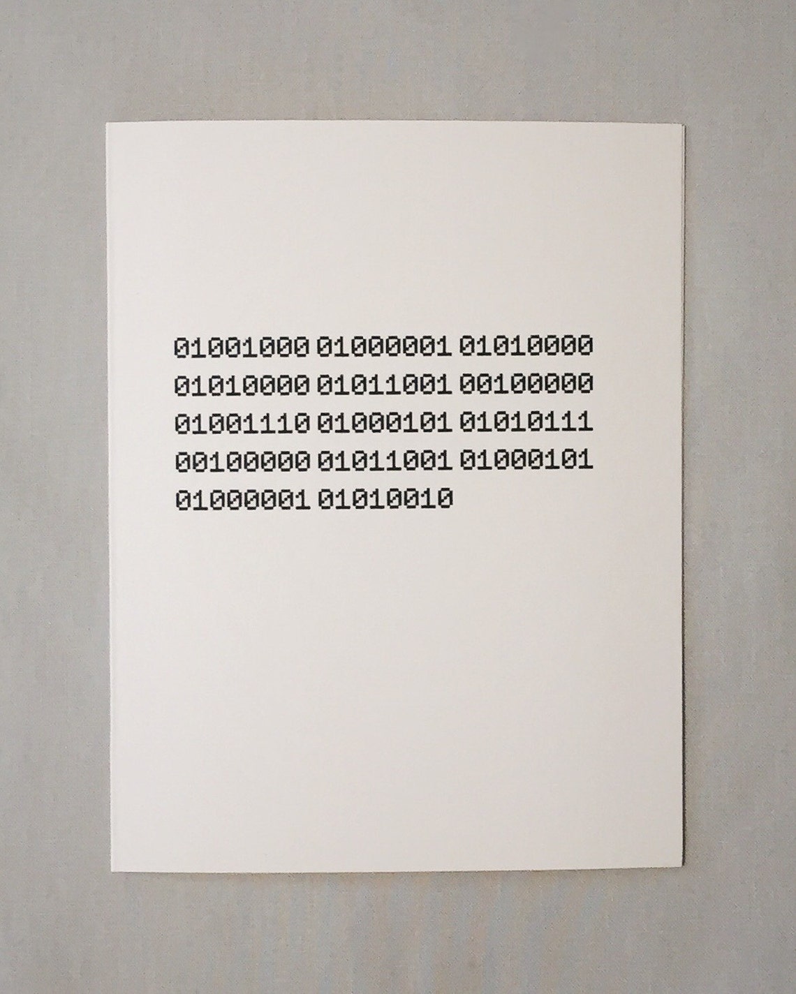 Happy New Year Geeky Binary Card / Binary Code Card / New Year Card for ...