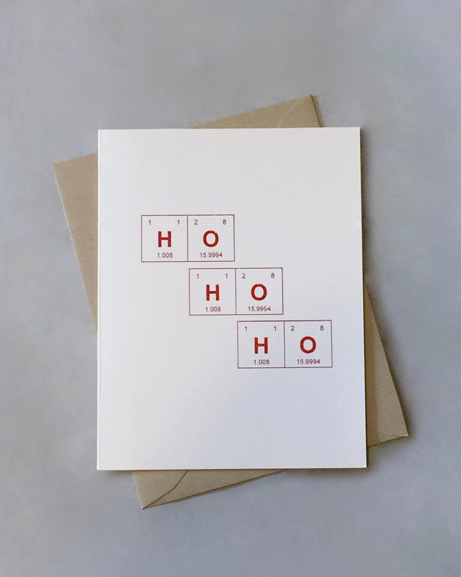 Chemistry Christmas Card Periodic Table of the Elements Ho Ho | Etsy