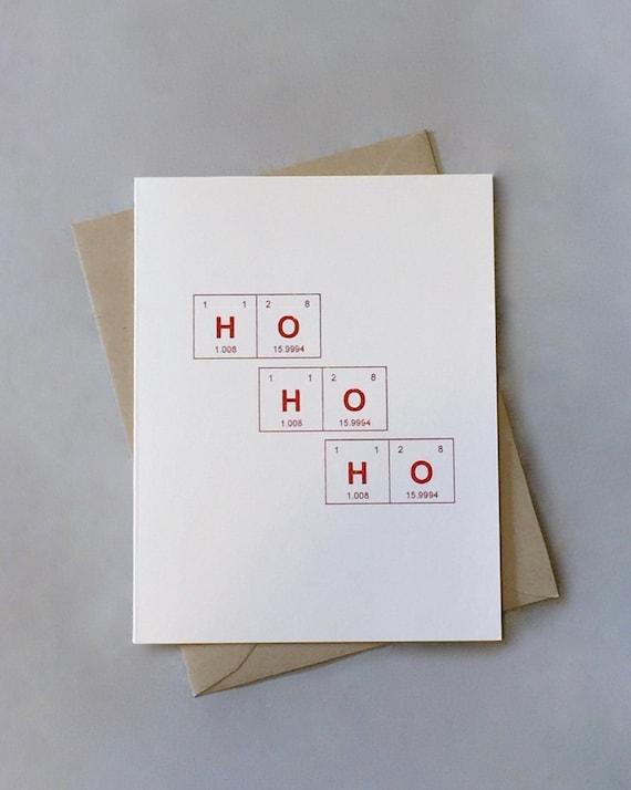 Holiday Cheer Chemistry Christmas Card Periodic Table of the Elements ...