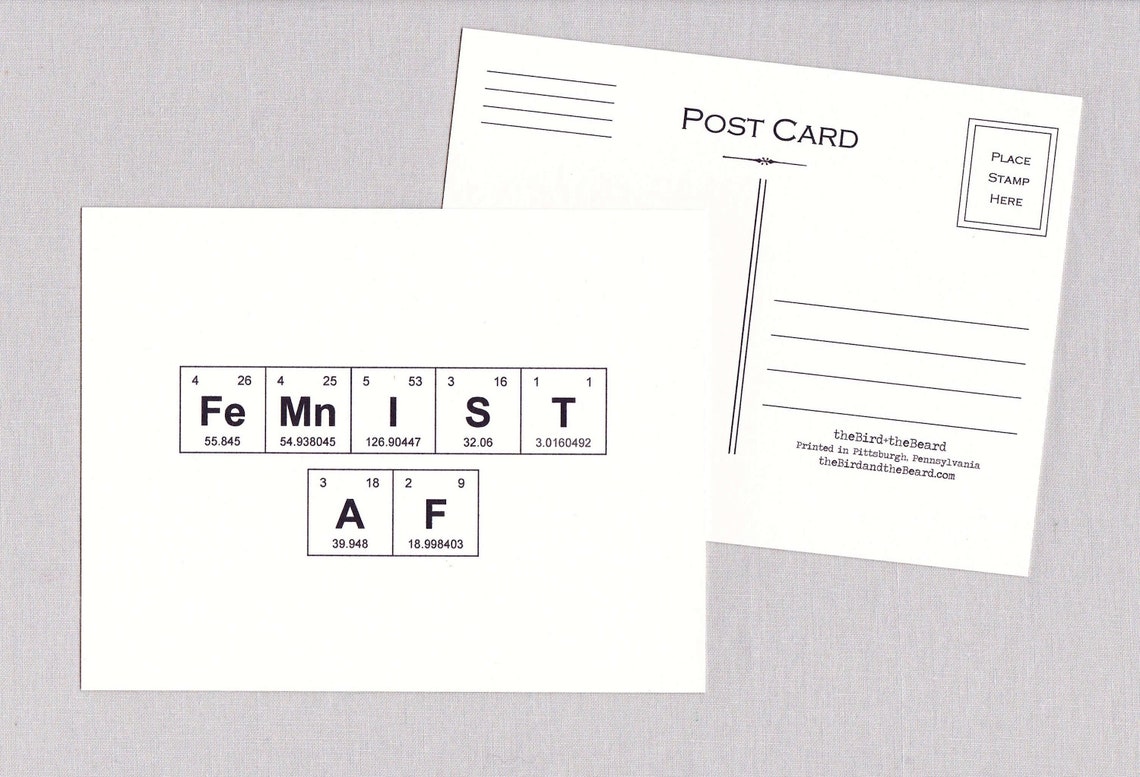 Print at Home / Science Activism Postcards Periodic Table of | Etsy