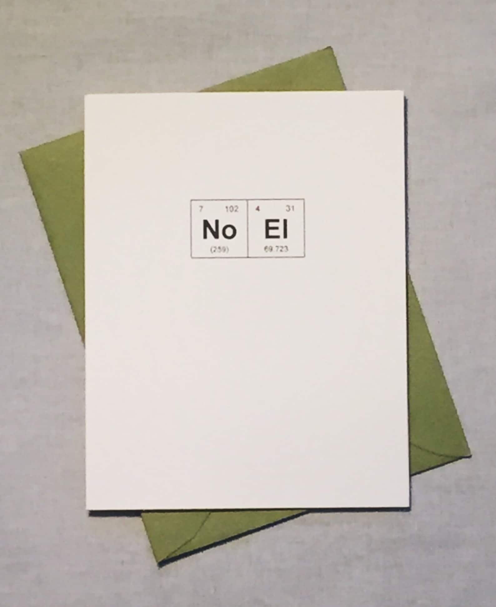 Geeky Christmas Card Chemistry Periodic Table of the Elements - Etsy