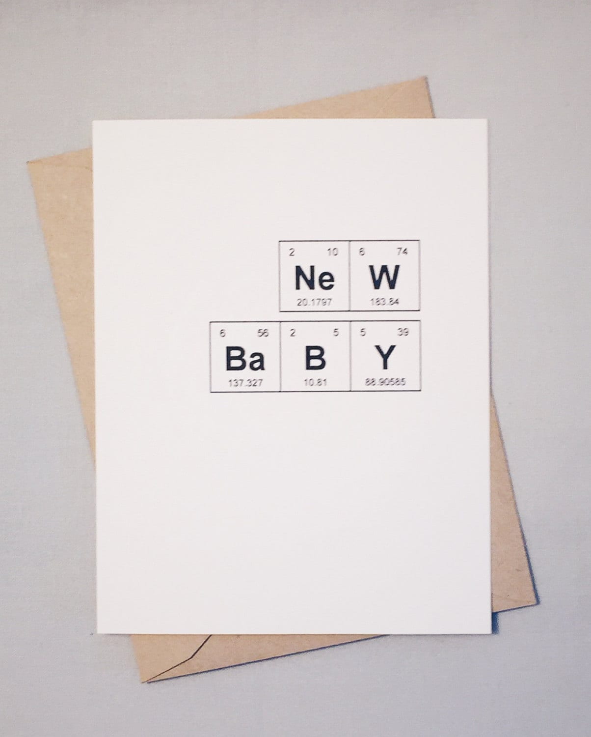 New Baby Periodic Table of the Elements Congratulations Card / "new ...