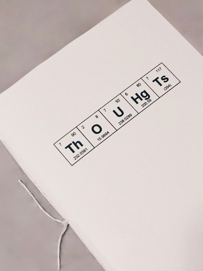 Periodic Table of the Elements Notebook ThOUHgTs Sentimental | Etsy