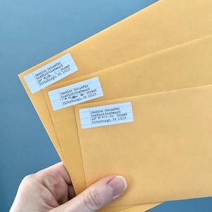 60 Notebook Paper Return Address Labels 2/3" X 1-3/4” / Literary ...