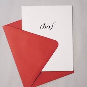Math Equation Christmas Card / Ho Cubed Holiday Card / Ho Ho Ho ...