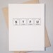 Snarky Greeting Card STFU Periodic Table of the Elements / Chemistry ...