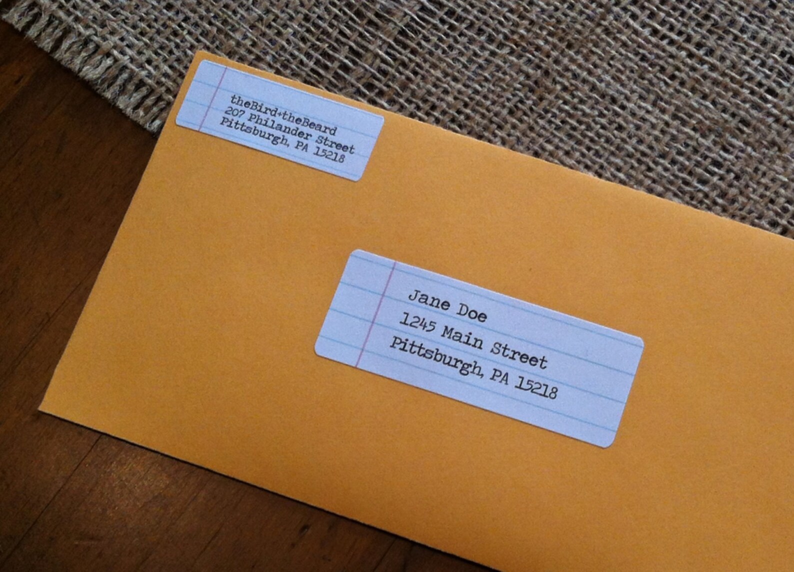 60 Notebook Paper Return Address Labels Ruled Paper Return | Etsy