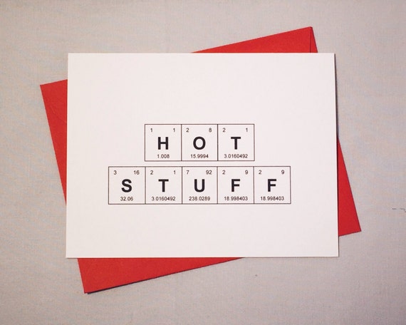 Valentines Day Chemistry Card Periodic Table Of The Elements