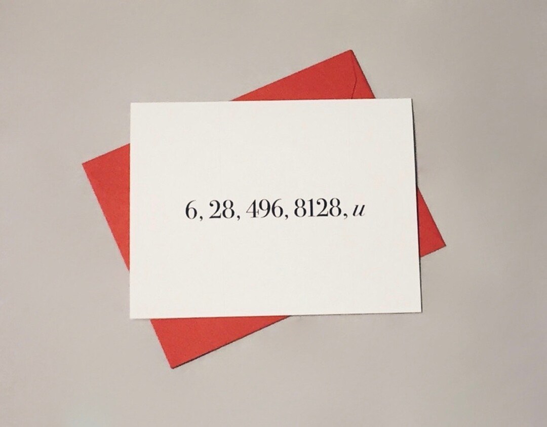 To Me, You Are Perfect / Perfect Number Math Card / Anniversary Card ...