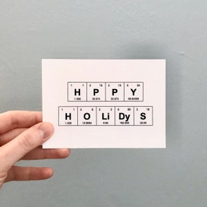 Holiday Mini Cards, Print at Home Classroom Cards, Periodic Table Mini ...