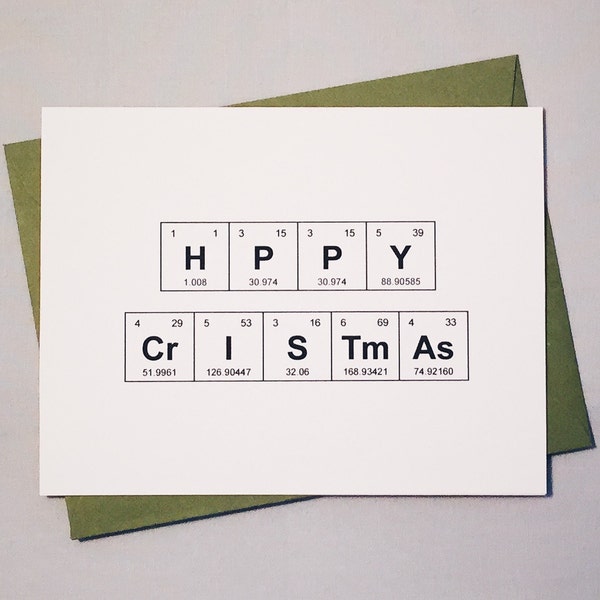 Chemistry Card - Etsy