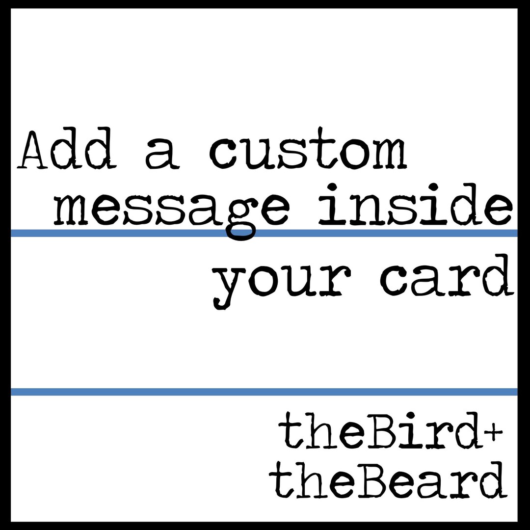 Add a Custom Message to the Inside of Your Card - Etsy