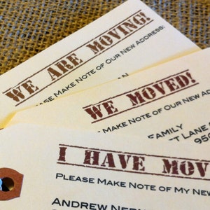 Shipping Tag Moving Announcements (set of 25) - Etsy