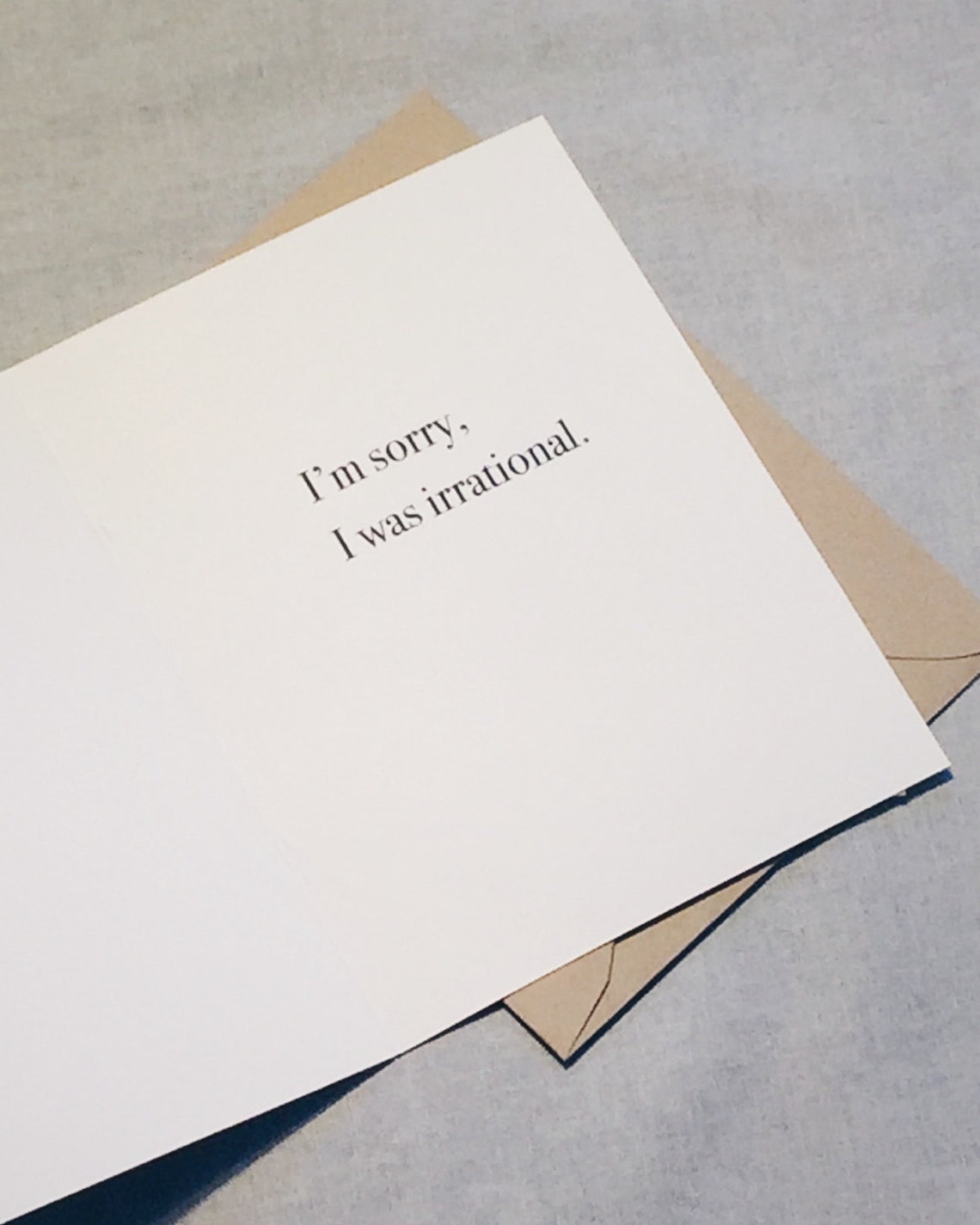 Geeky I'm Sorry Math Card / Equation Card / I'm Sorry | Etsy