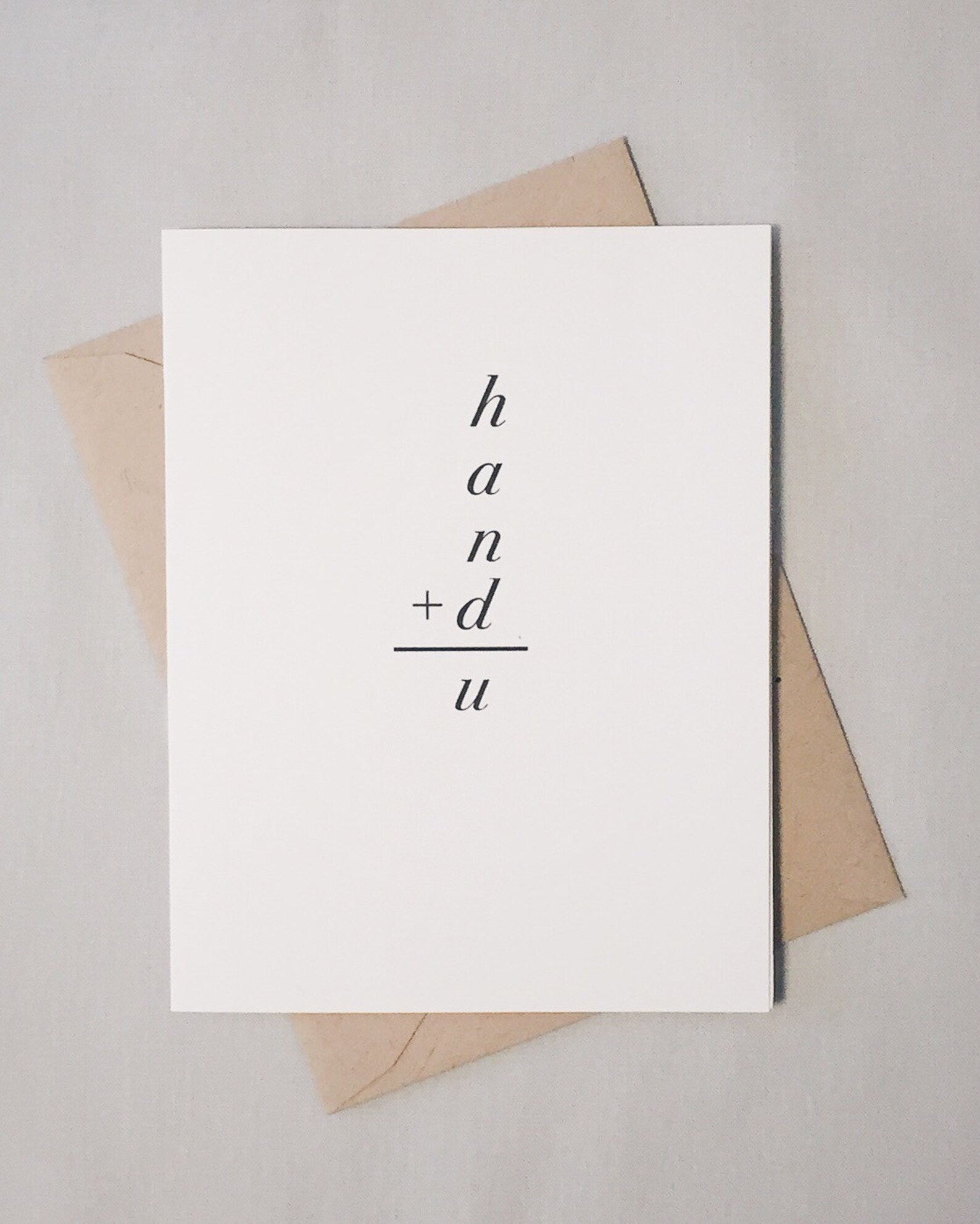 You Are Handsome Card / Hand-sum / Math Equation Card / I Love - Etsy
