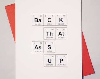 Valentine's Day Chemistry Card / Periodic Table of the | Etsy