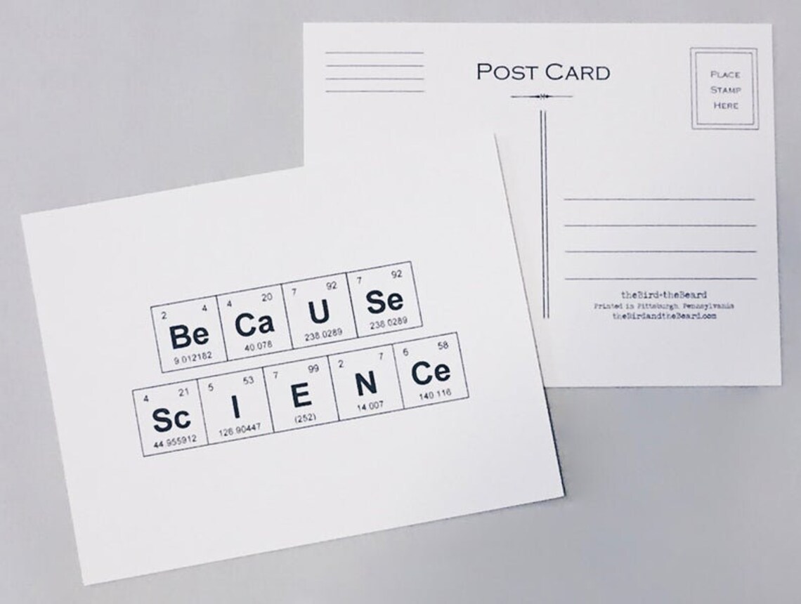 Print at Home / Science Activism Postcards Periodic Table of | Etsy