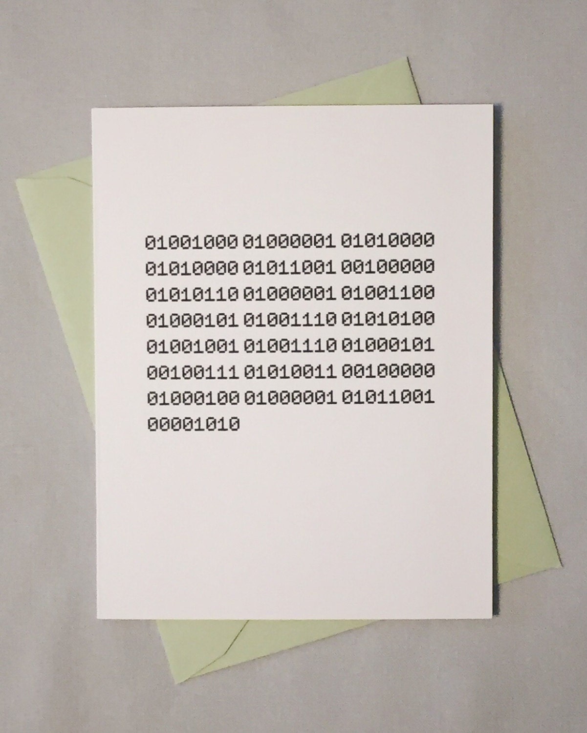 Geeky Valentine's Day Card / Binary Code / Happy - Etsy