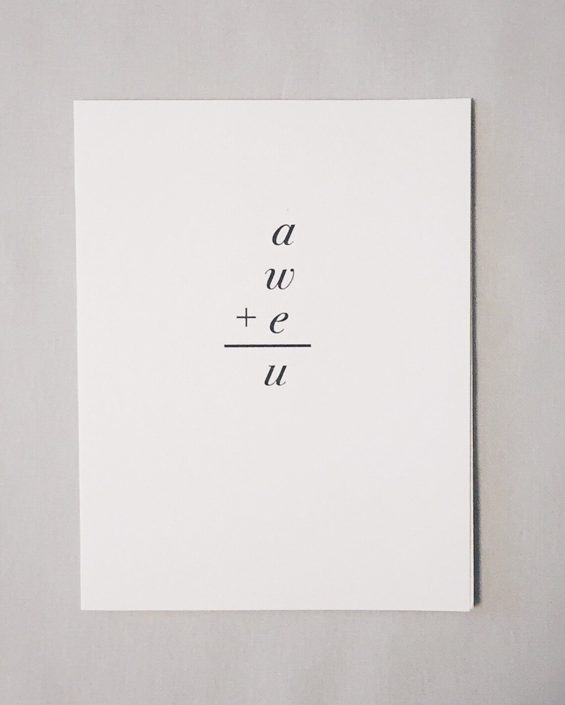 Math Valentine Card: "you Are Awe-sum" Equation, Congratulations - Etsy