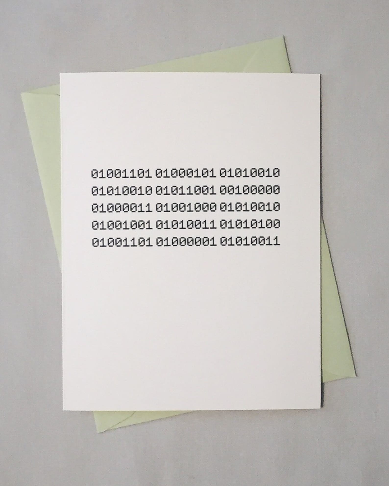 Merry Christmas Geeky Binary Code Card / Christmas Card for Computer ...