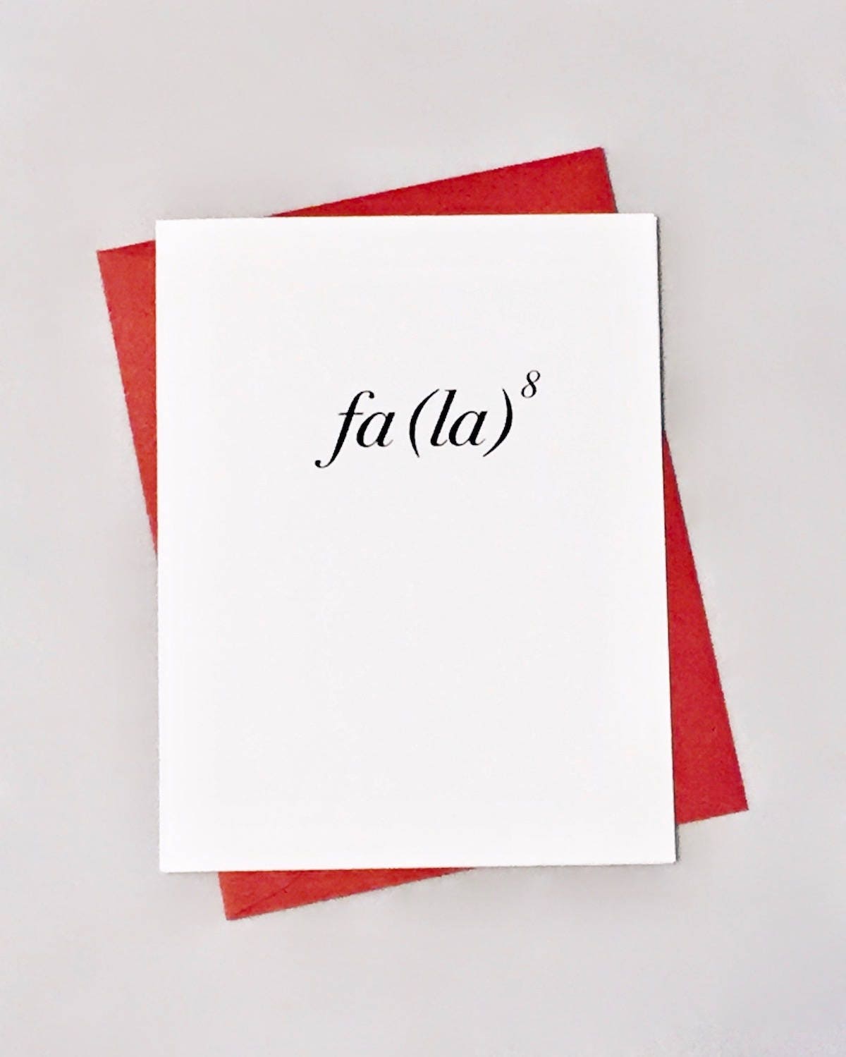 Math Equation Christmas Card / Deck the Halls Holiday Card /Fa | Etsy