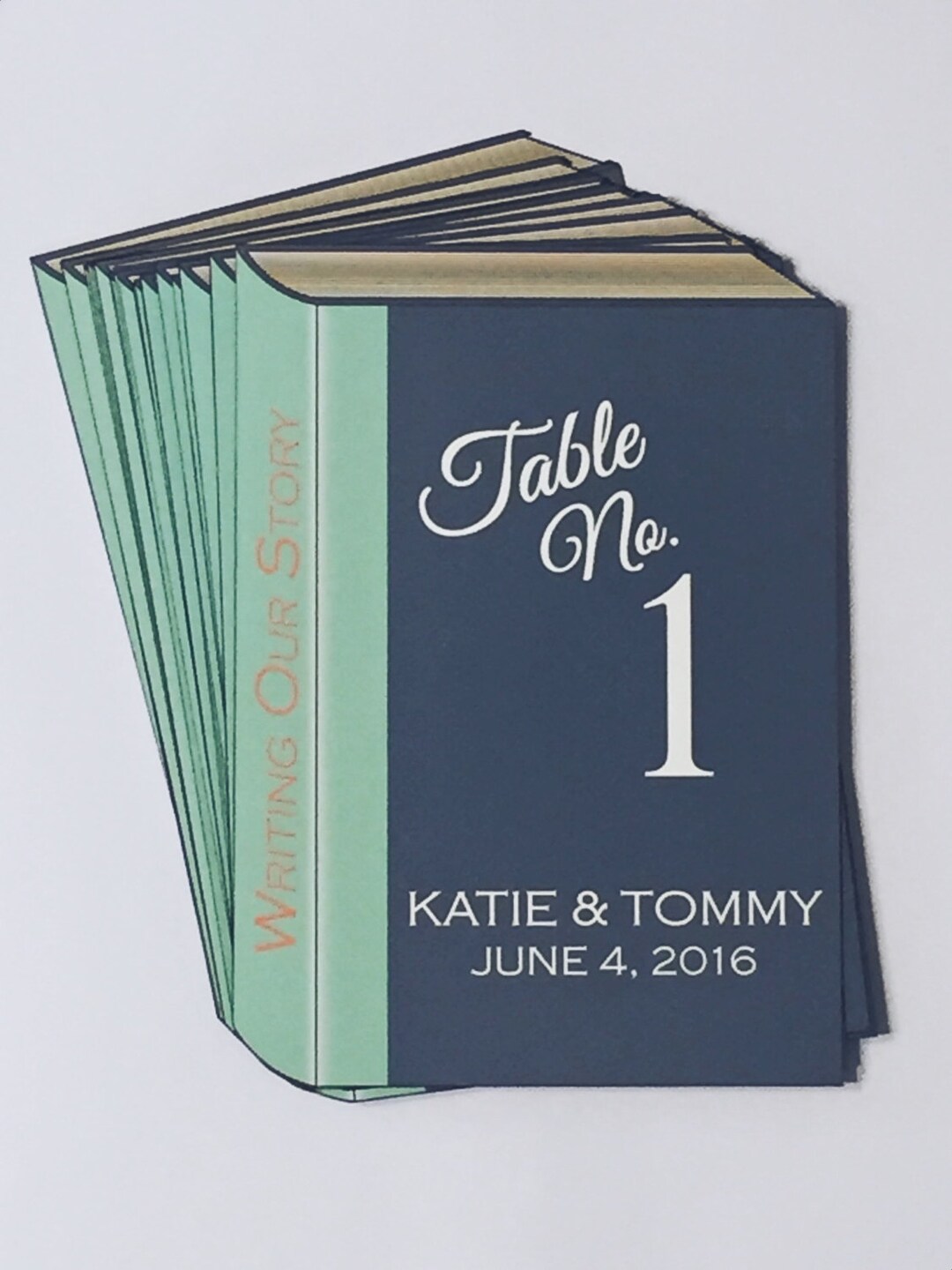 Library Book Table Number Cards for Storybook Wedding (set of 12 ...