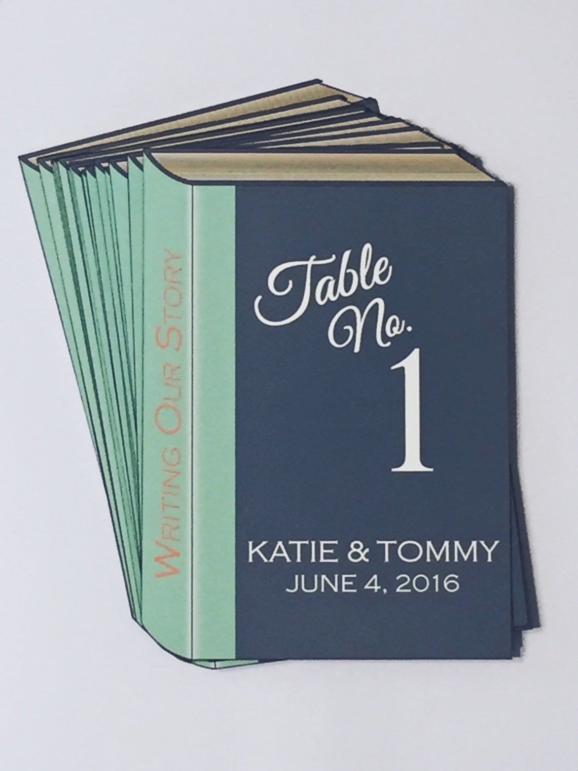 Library Book Table Number Cards for Storybook Wedding set of | Etsy