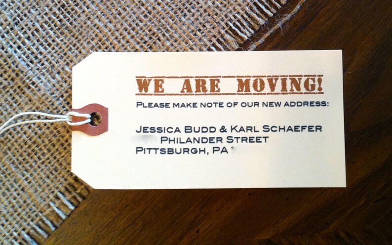 Shipping Tag Moving Announcements (set of 25) - Etsy