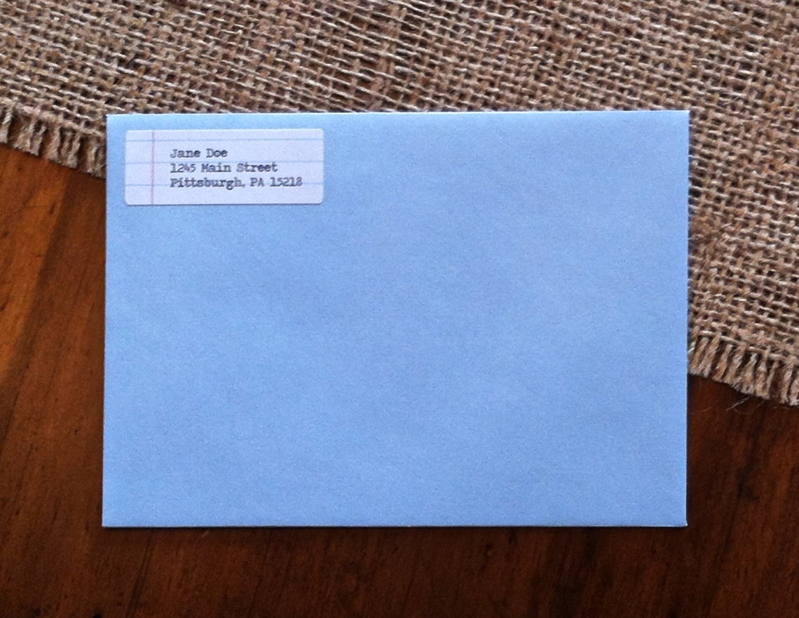 60 Notebook Paper Return Address Labels 2/3 X 1-3/4 / - Etsy