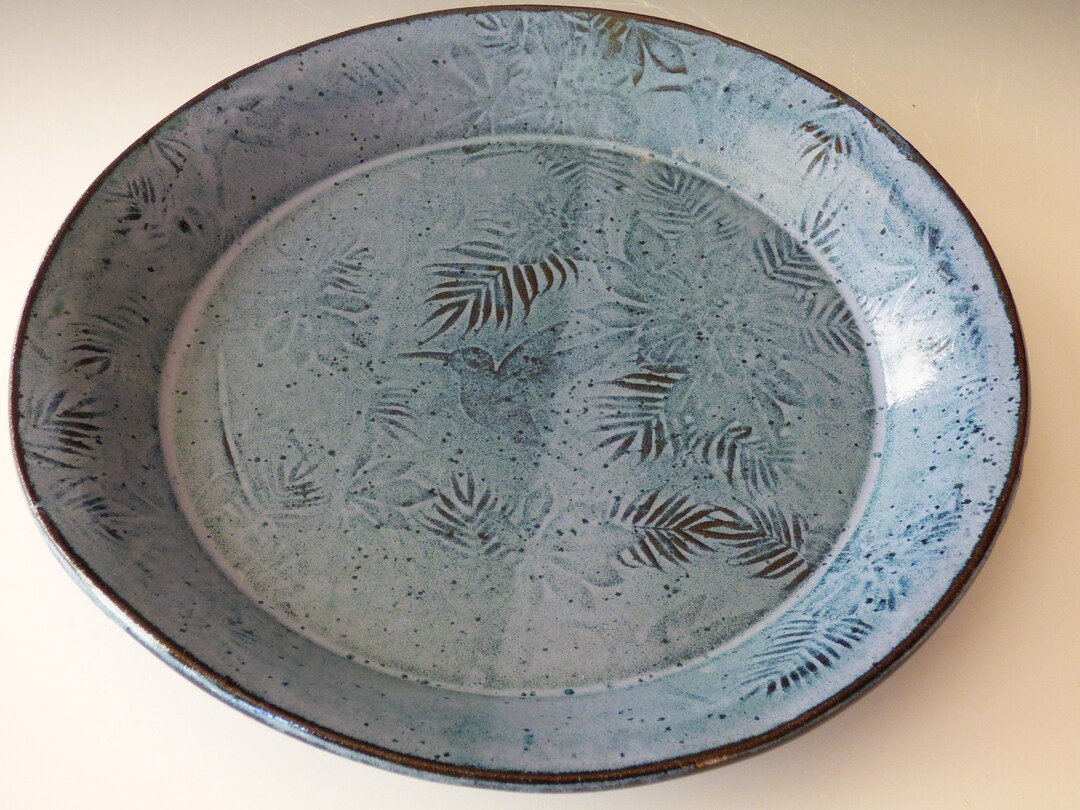 10 Pattern Blue Green Plate - Etsy