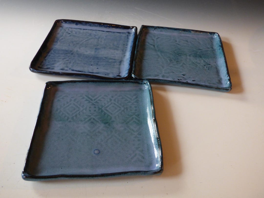 Set of 4 - 6 3/4" Square Plates - Etsy