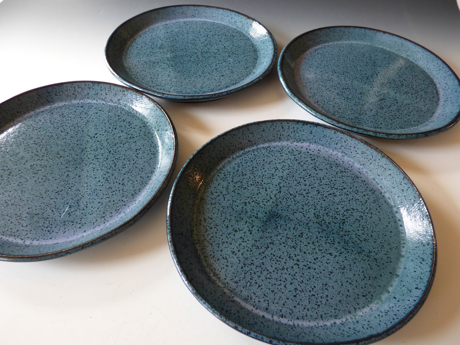 8 1/2" Blue Green Plate - Etsy