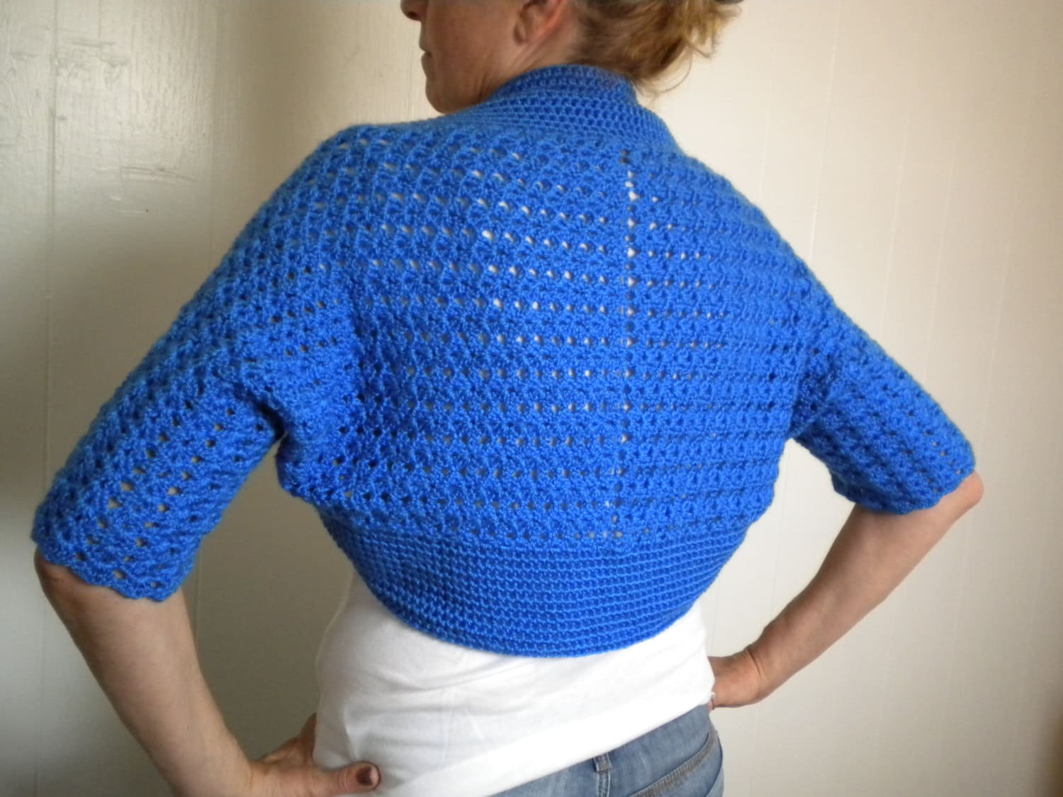 Crochet Bolero Shrug PATTERN- Weekend / Crochet Bolero Pattern ...