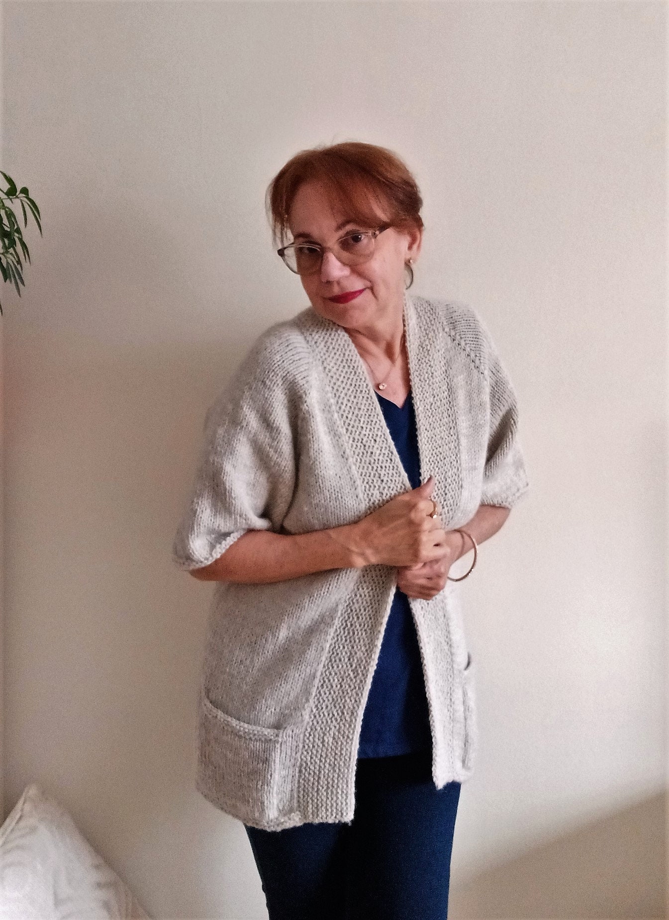 Knit Cardigan With Pockets PATTERN Tumbleweed / Knit Cardigan Pattern ...