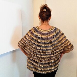 Knit Poncho PATTERN- Papillon II / Poncho Sweater Pattern / Knit Cape ...
