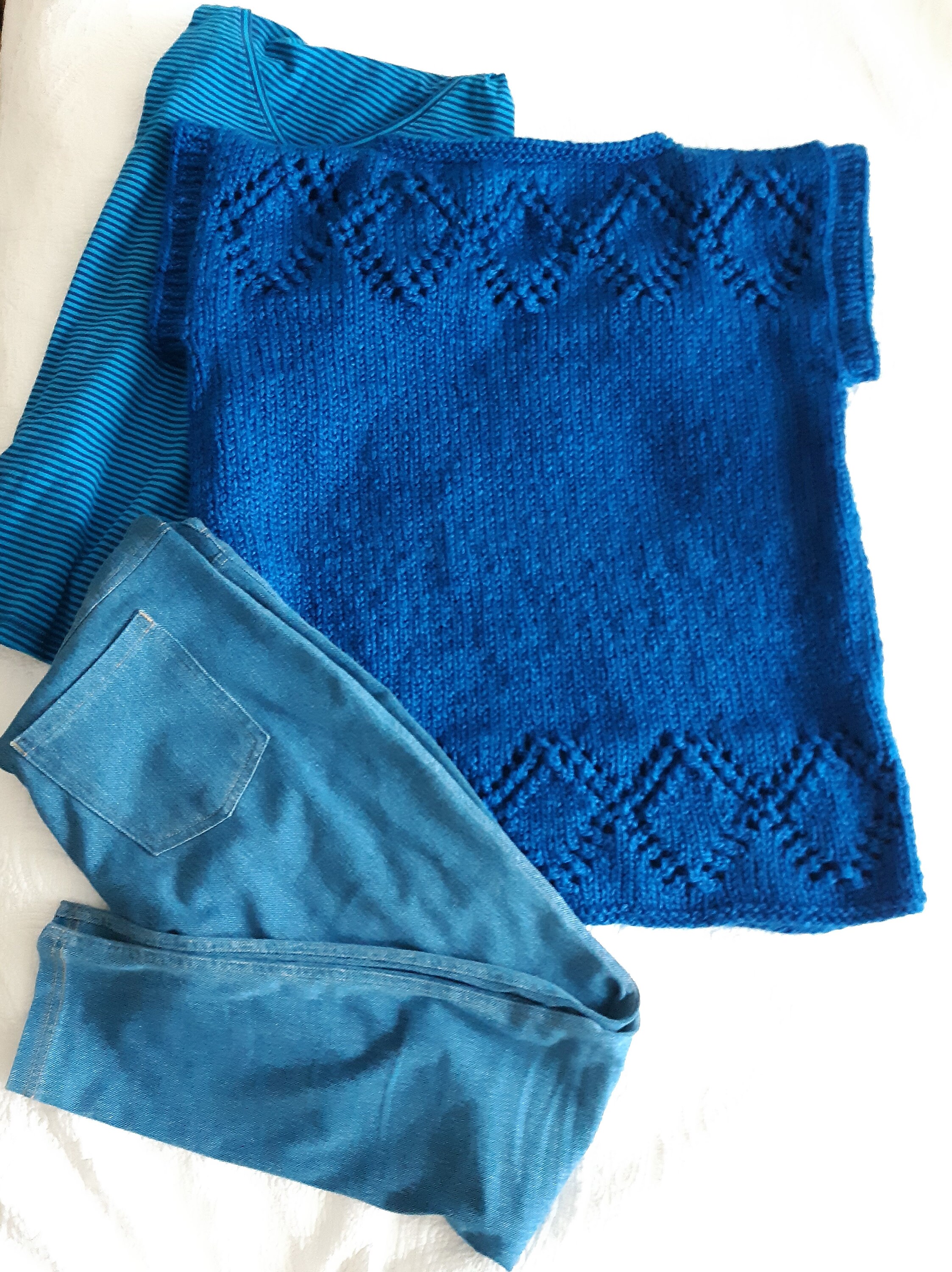 Knit Oversized Sweater Vest PATTERN- Diamond / Knit Pullover Sweater ...