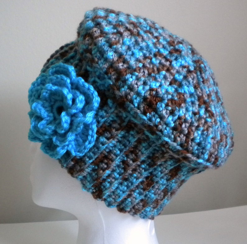 Crochet Cloche Hat Pattern With Flower Crochet Cloche With Flower Crochet Beanie Hat Pattern