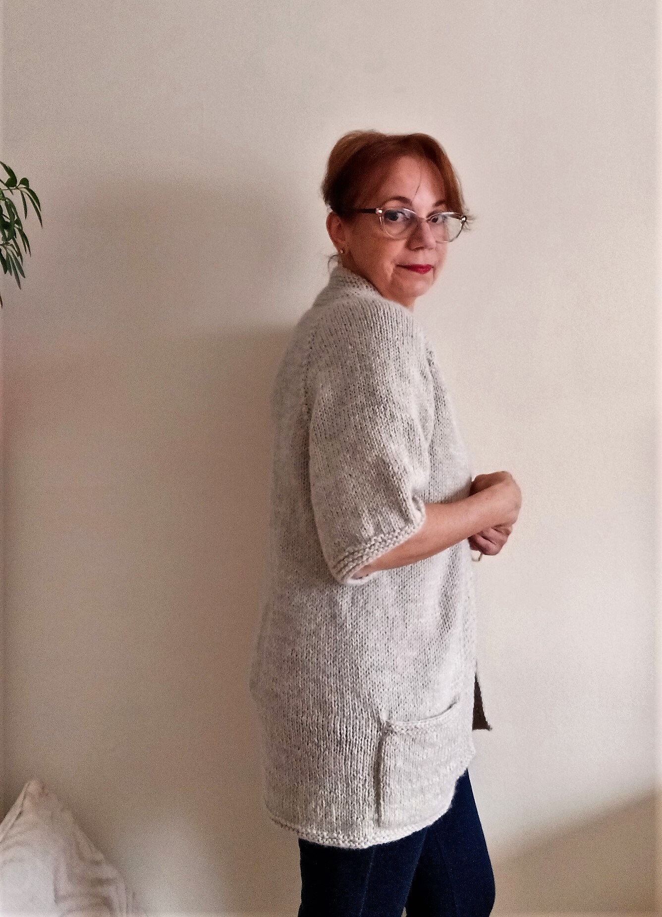 Knit Cardigan With Pockets PATTERN Tumbleweed / Knit Cardigan Pattern ...