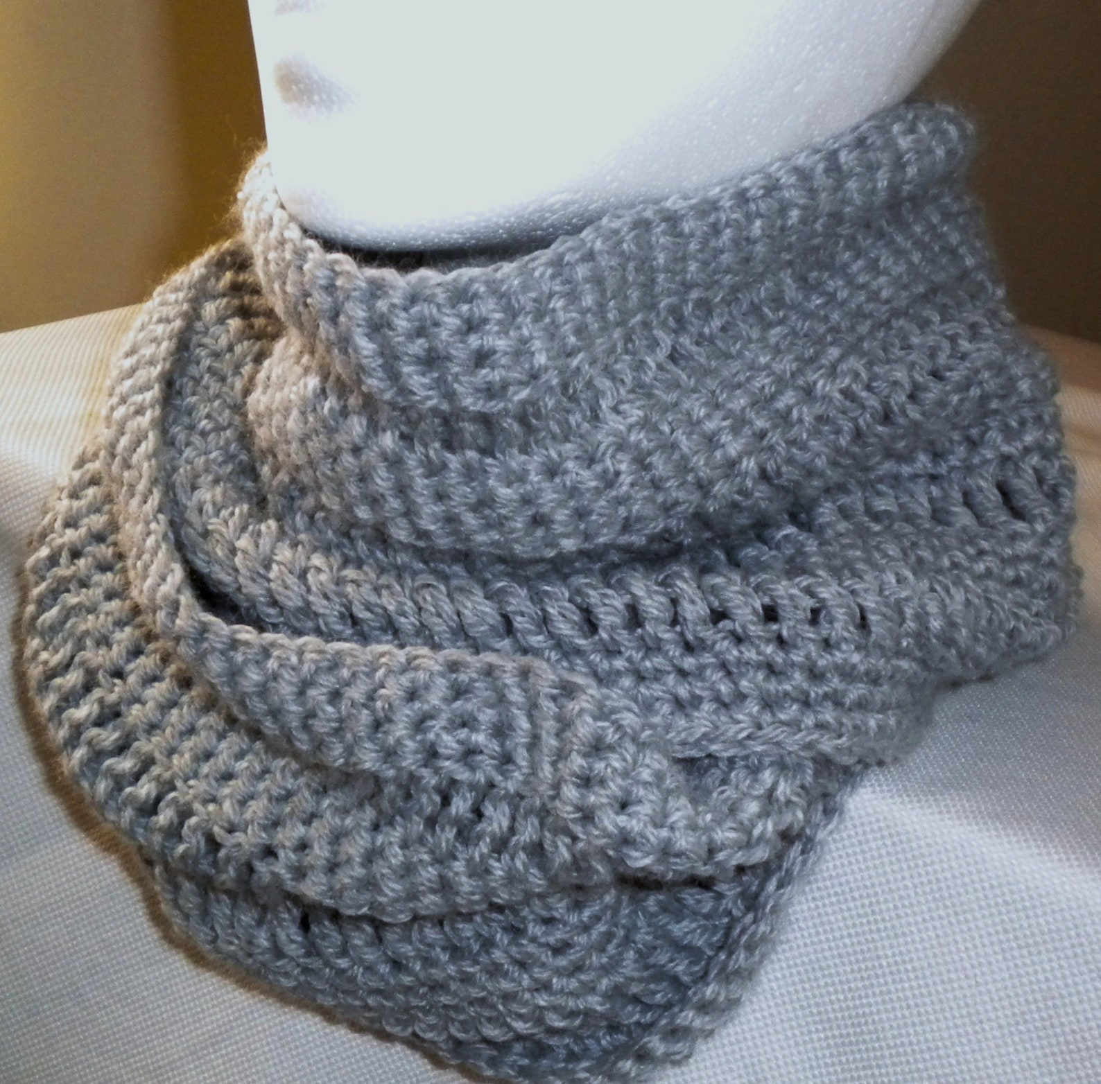 Crochet Infinity Scarf PATTERN- Mobius Twist / Crochet Mobius Scarf ...